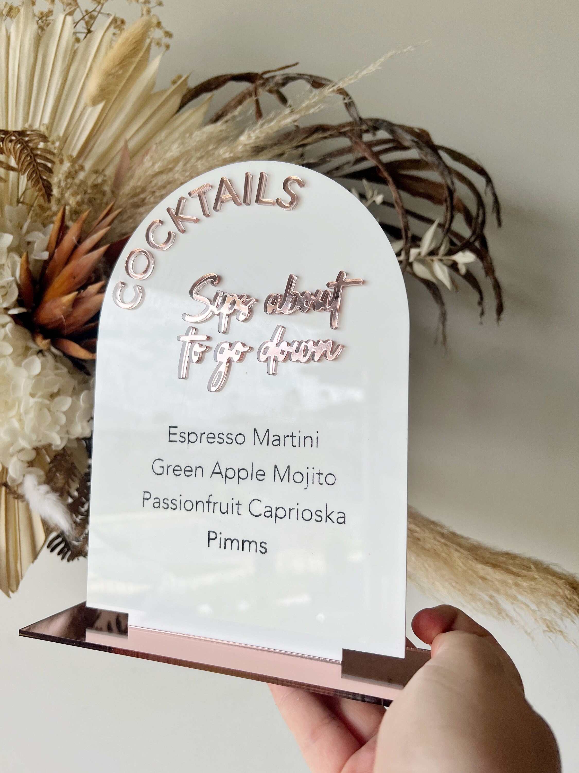 Personalised Drinks Menu Cocktails Drinks Bar Menu - Etsy Australia