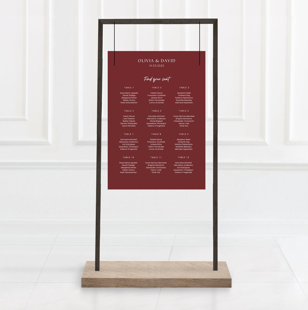 Guest Seating Sign | Seating Chart Sign | Wedding Seating Chart | Find ...