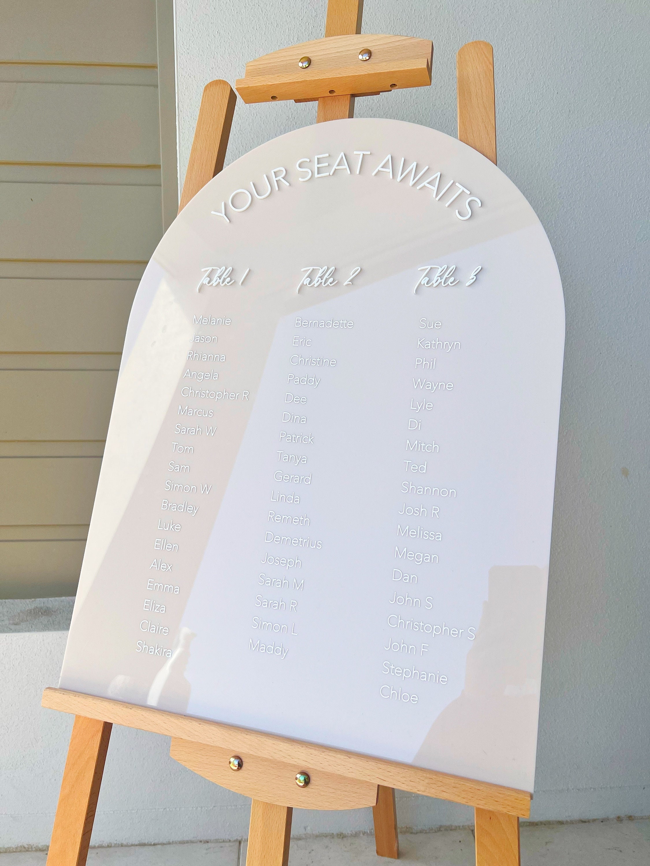 Personalized Acrylic Wedding Seating Chart Sign | Event Decor - Etsy ...