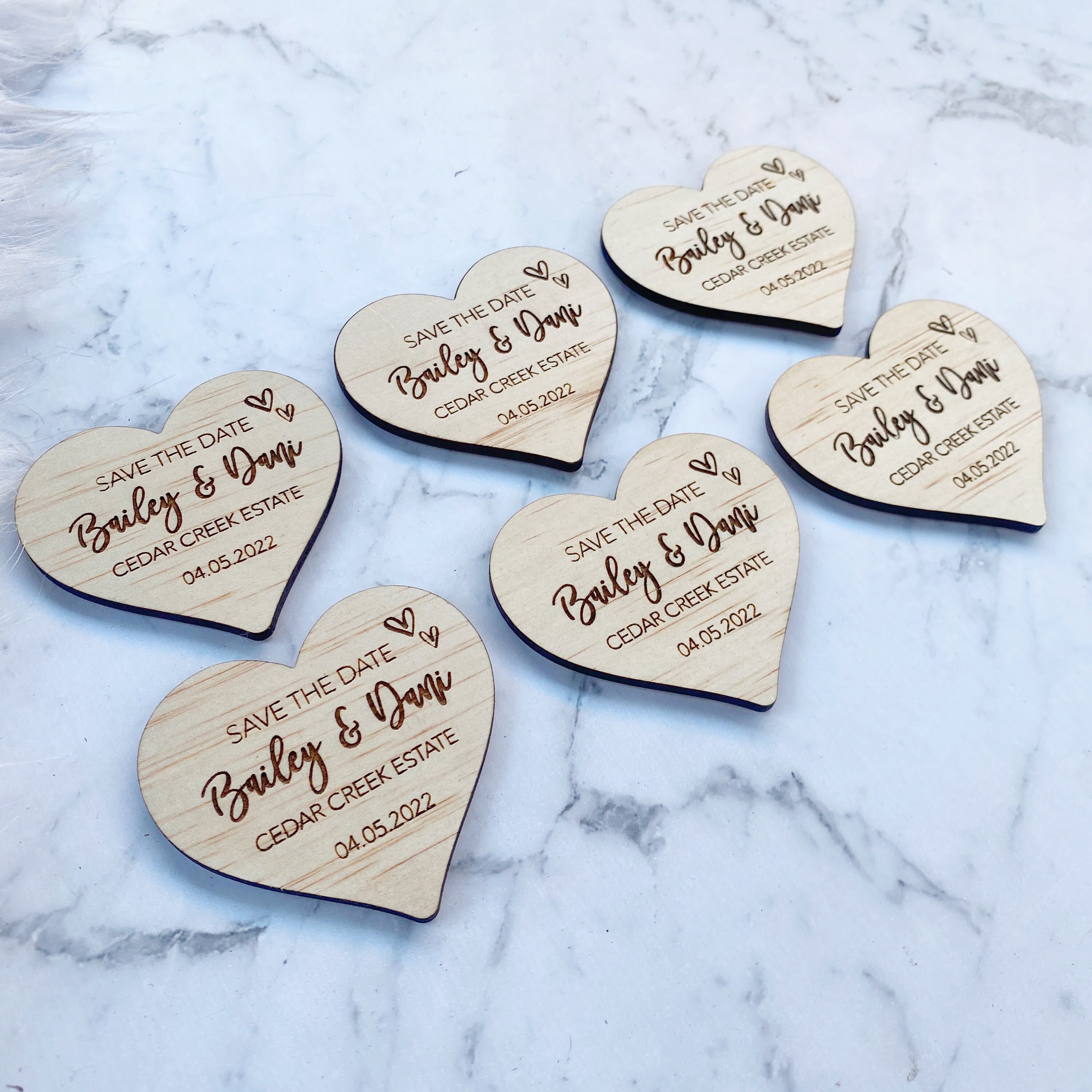 Rustic Save the Date Magnets Save the Date Hearts Wedding - Etsy Australia