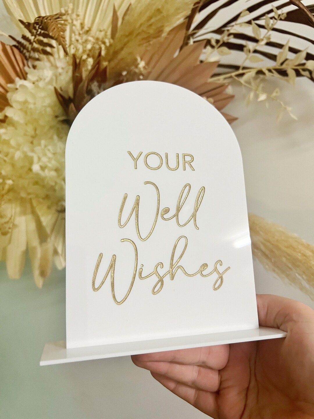 Well Wishes Sign Wishing Well Sign Acrylic Event Decor Arch Table ...