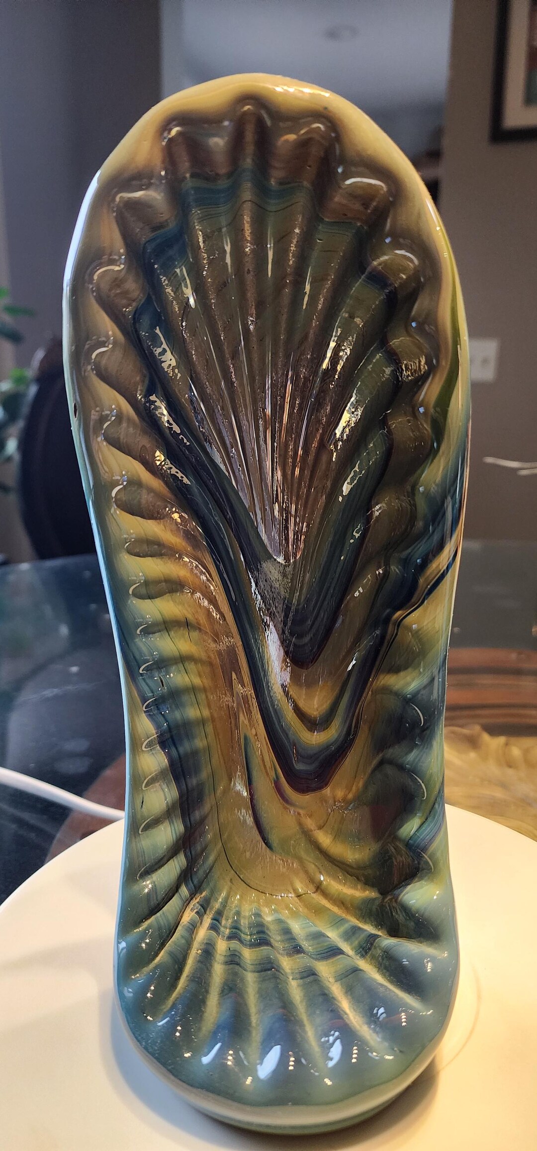 Murano Glass, Virgin Mary Display Alcove, XL 10.5" X 4" X 4", 3.4 Lbs ...