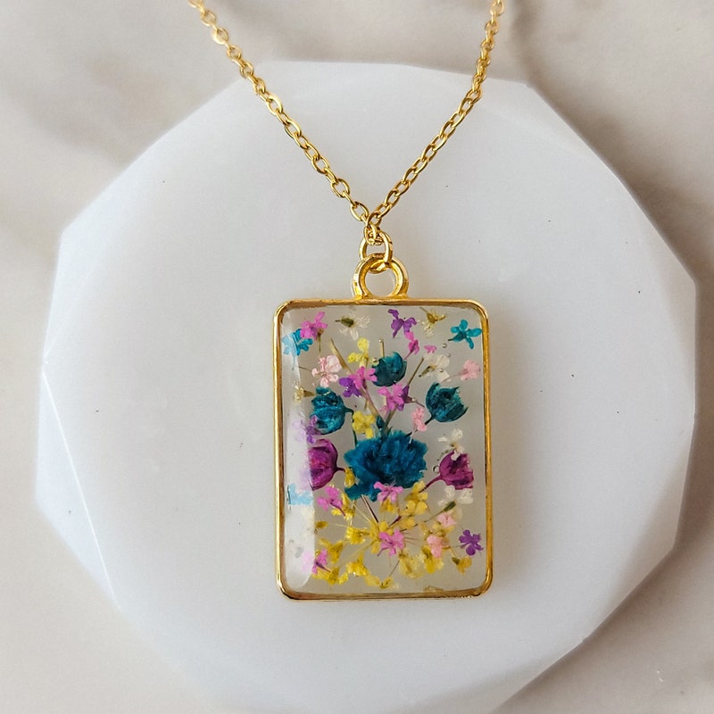Resin Necklace Pendant - Etsy