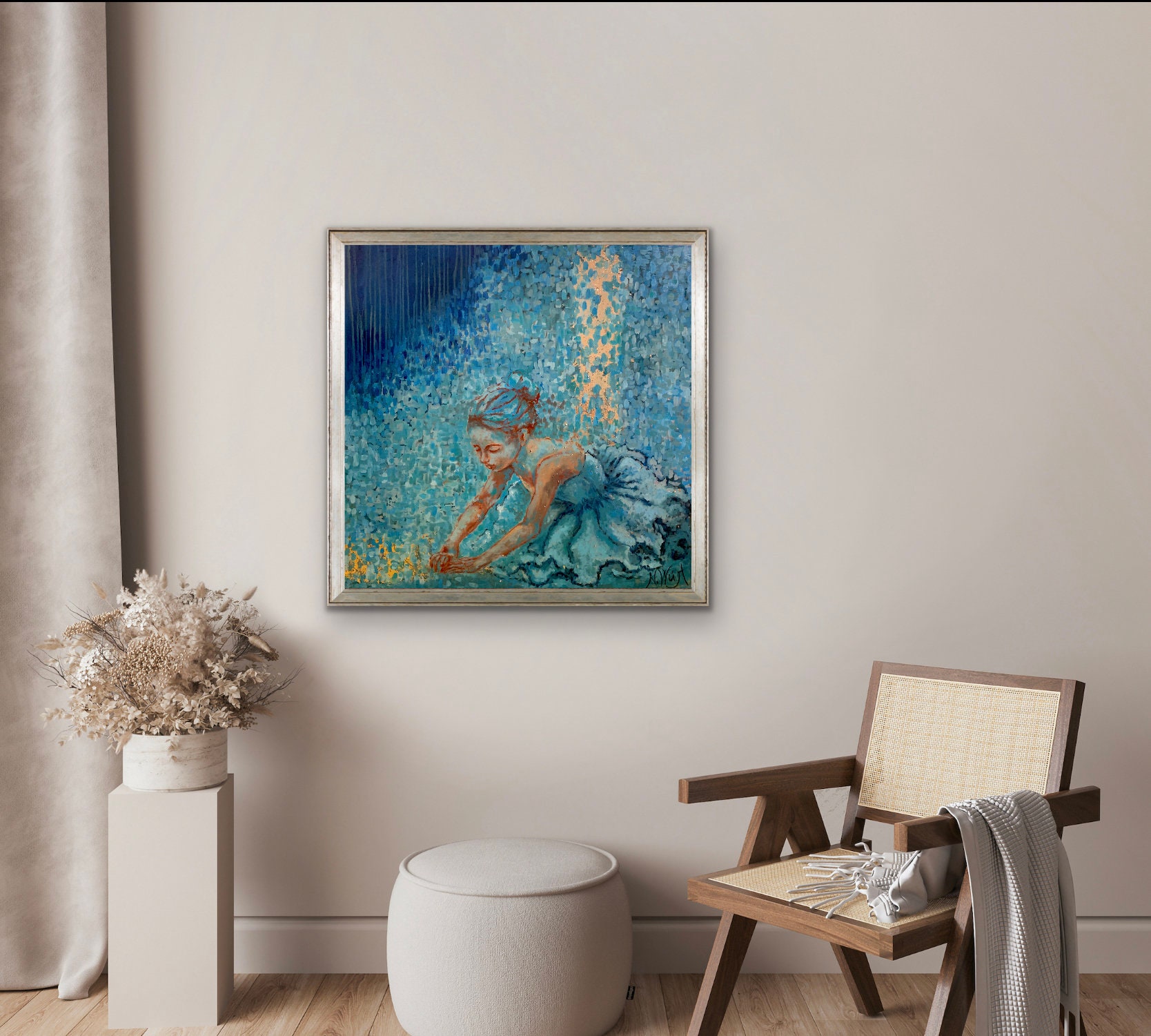 Ballerina Girl Art Original Oil Painting - Etsy