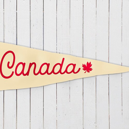 Canada Pennant Travel Felt Pennant Flag Banner Vintage - Etsy