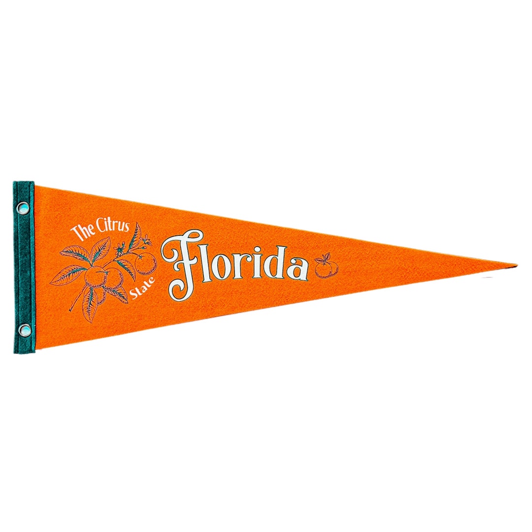 Florida Pennant | Travel Felt Pennant Flag Banner | Vintage Style ...