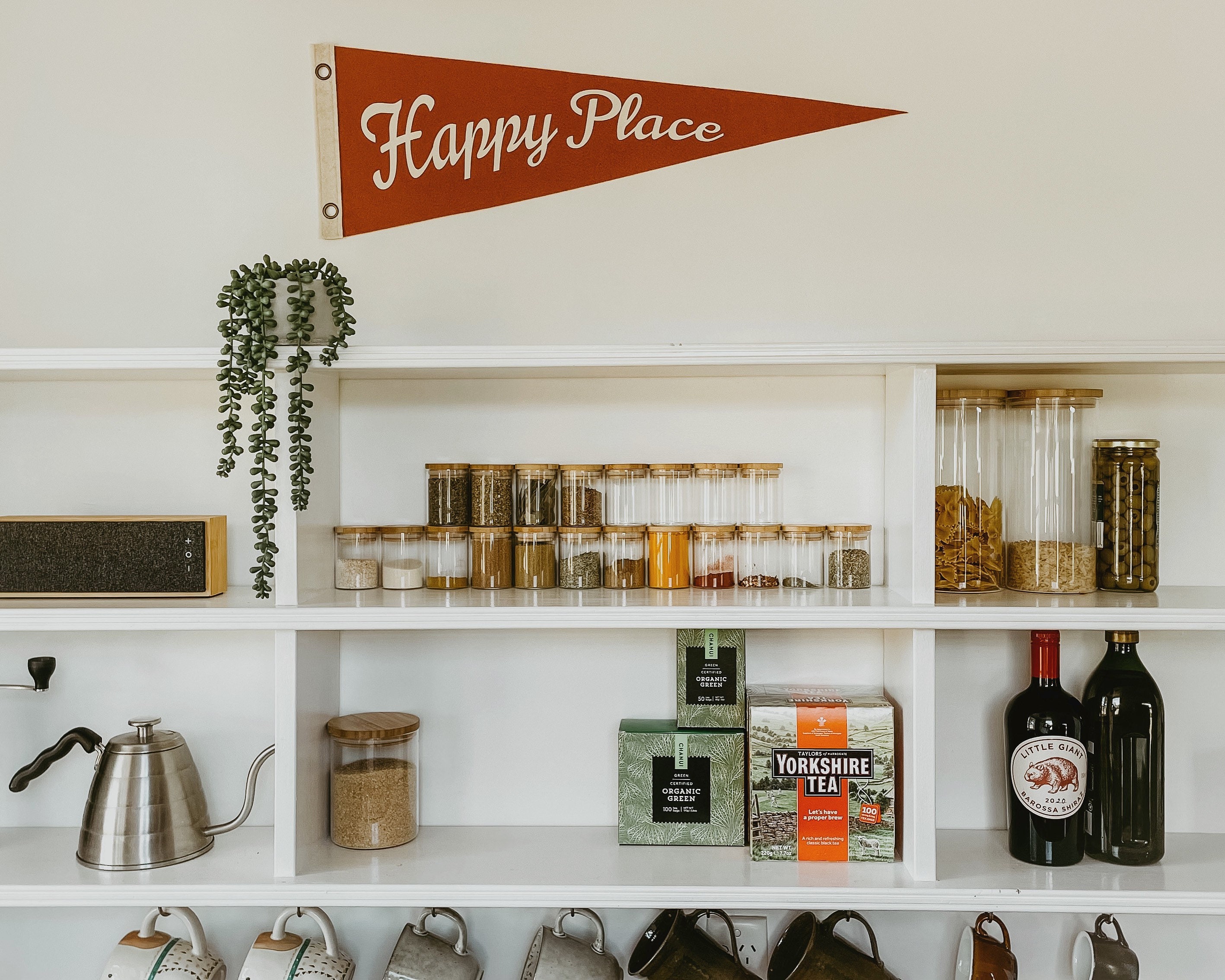 Happy Place Pennant Felt Pennant Flag Banner Vintage Style - Etsy