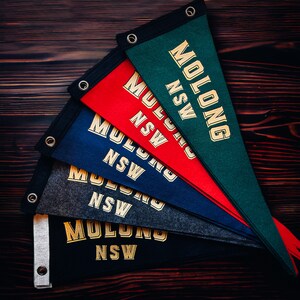 Custom Felt Pennant Flag | Felt Banners | Vintage Banners | Wall Decor ...