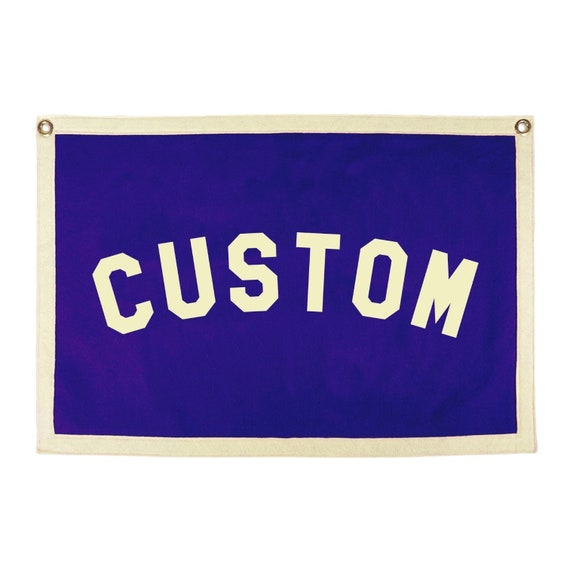 Vintage Banner Flags Custom Hand Painted Cotton Canvas Flag Vintage