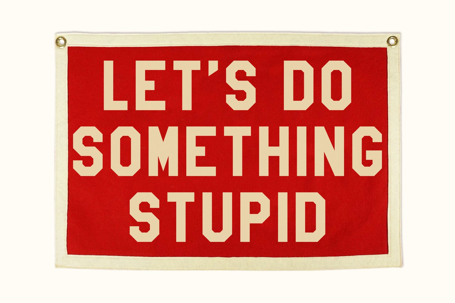 Lets Do Something Stupid Banner Felt Pennant Flag Banner - Etsy