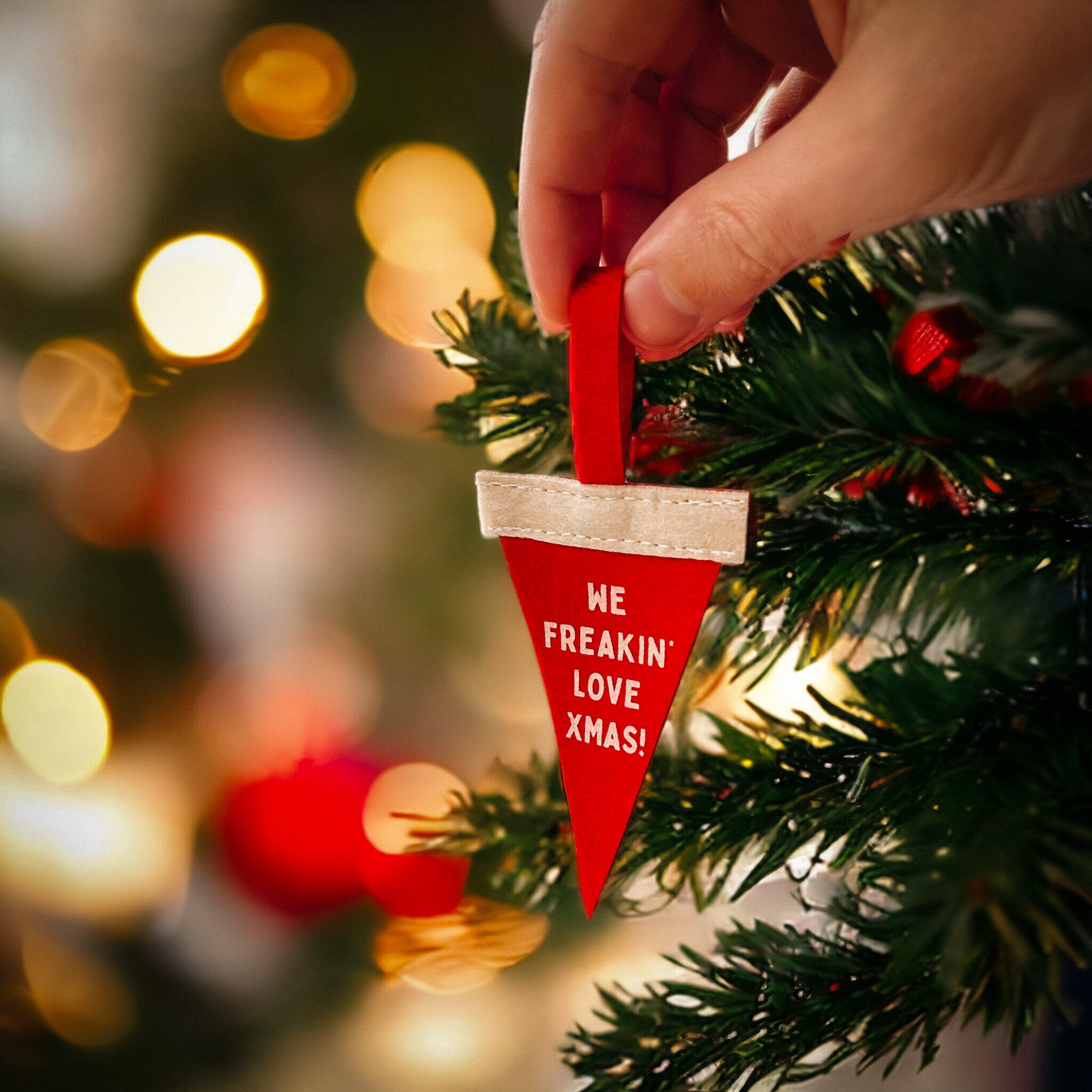 Mini Pennant Tree Ornaments 5-pack | Christmas Tree Decorations | Xmas ...