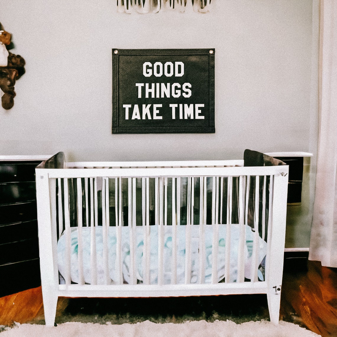 Good Things Take Time Banner | 40cm X 50cm Felt Pennant Flag Banner ...