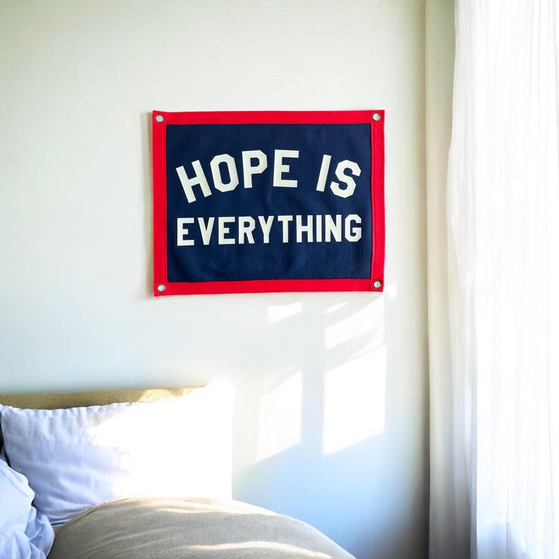 Hope is Everything Banner | Felt Wall Hanging | Vintage Banner | Home ...