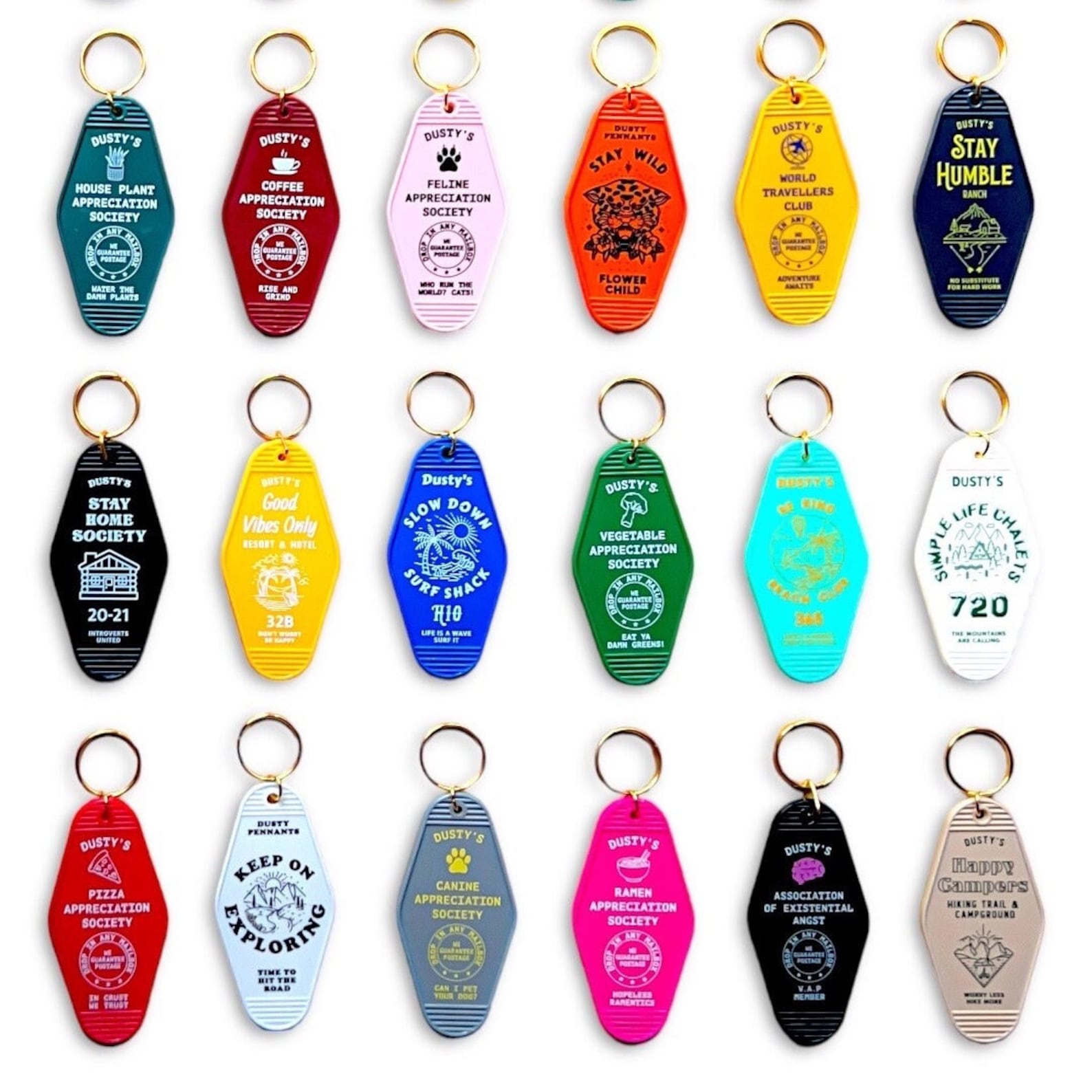 50 X Custom Printed Motel Keychains - Etsy