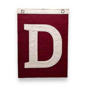 12” X 16” Custom Appliqué Felt Letter Banner | Felt Pennant Flag Banner ...