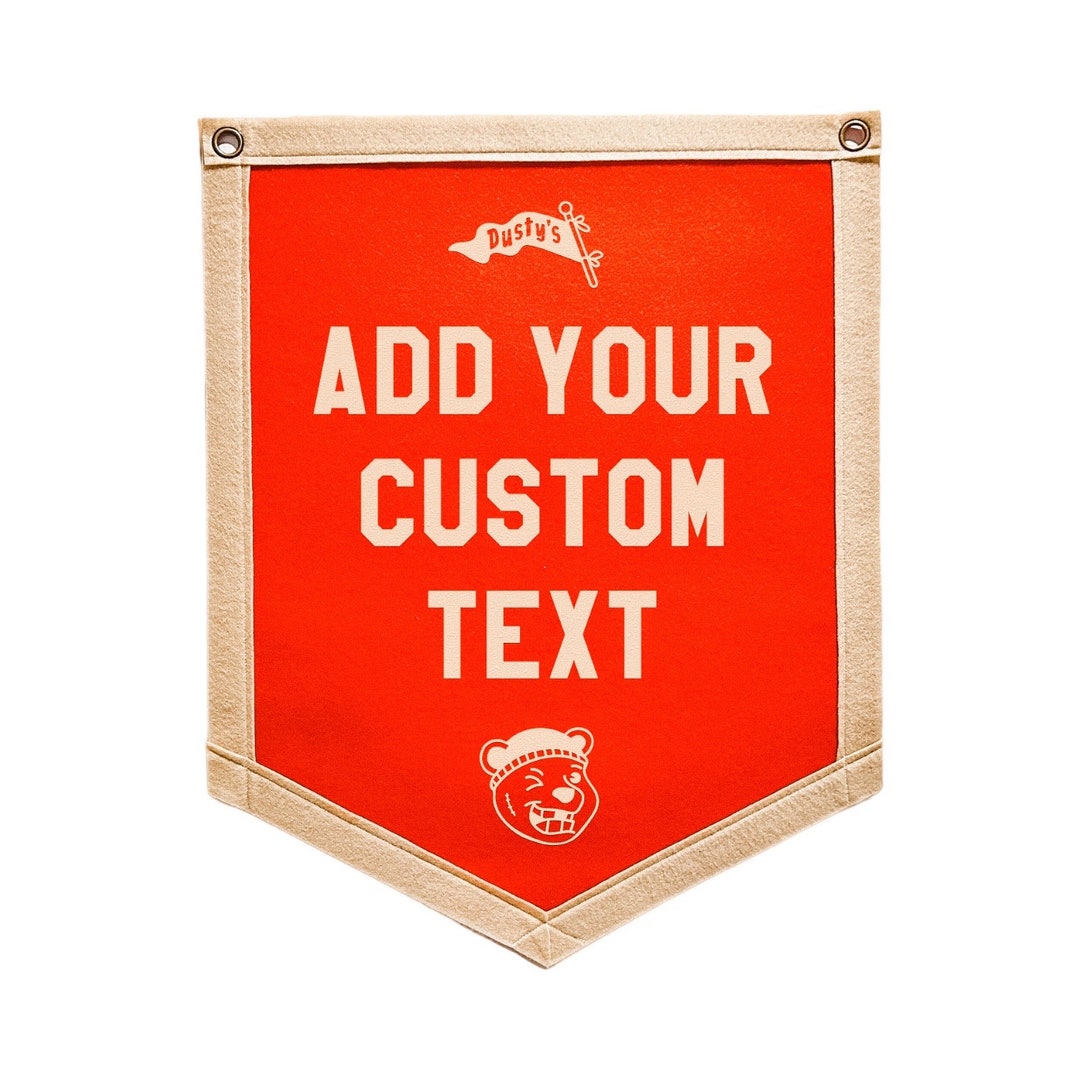 Custom 5-sided Printed Felt Banner | Felt Pennant Flag Banner | Vintage ...