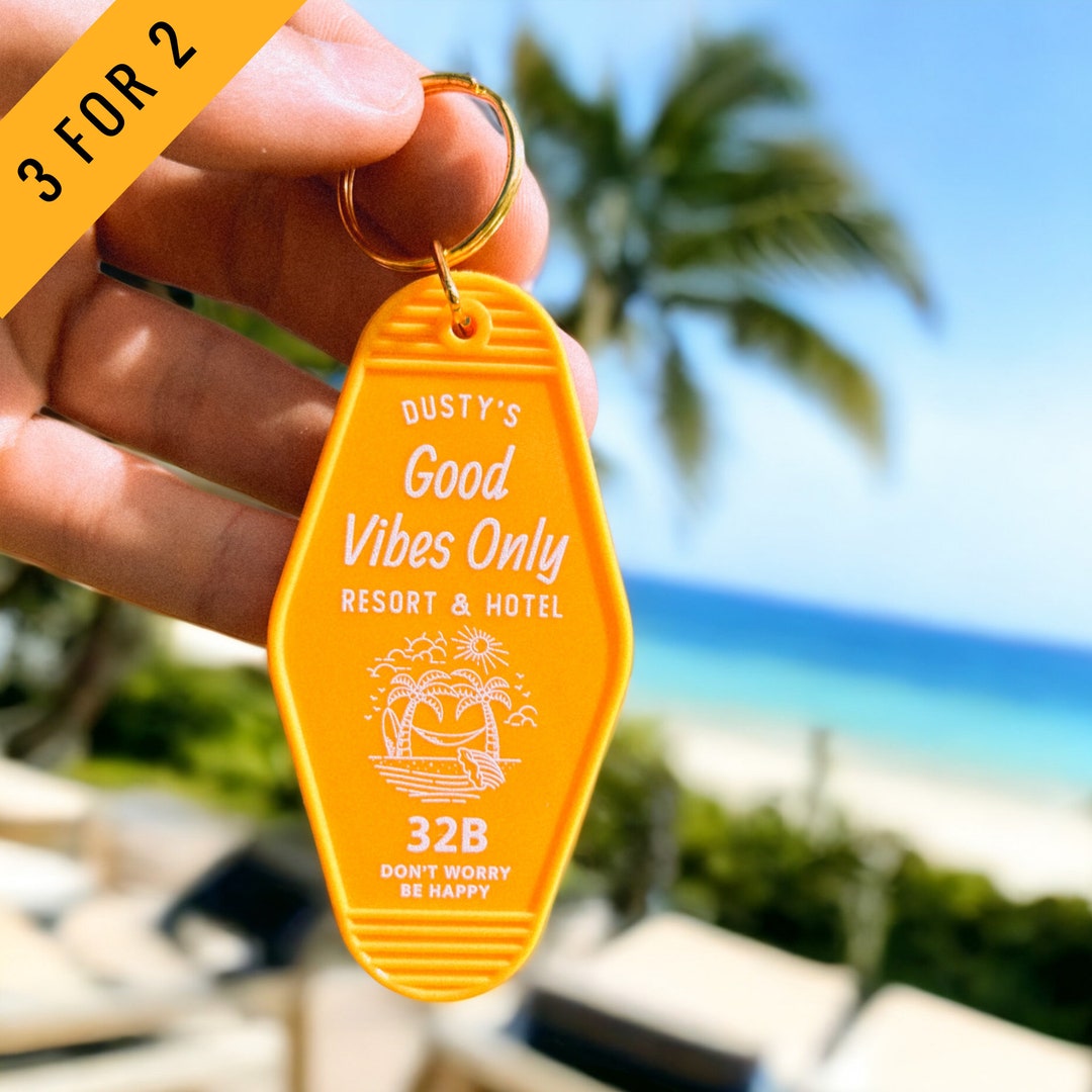 Good Vibes Only Resort & Hotel Keychain - Etsy