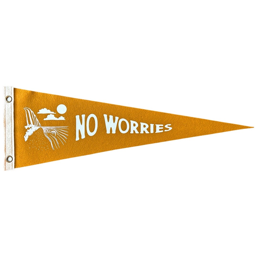 No Worries Pennantnew Zealand | Travel Felt Pennant Flag Banner ...