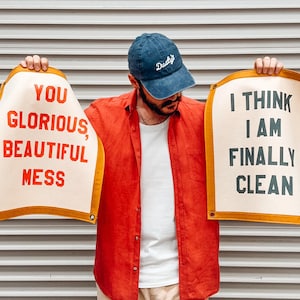 You Glorious Beautiful Mess | Felt Pennant Flag Banner | Vintage Banner ...