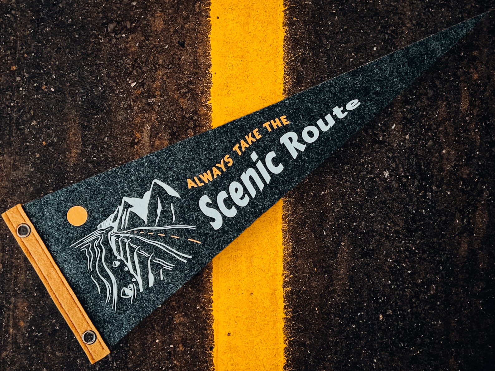 Always Take the Scenic Route Pennant | Felt Pennant Flag Banner ...