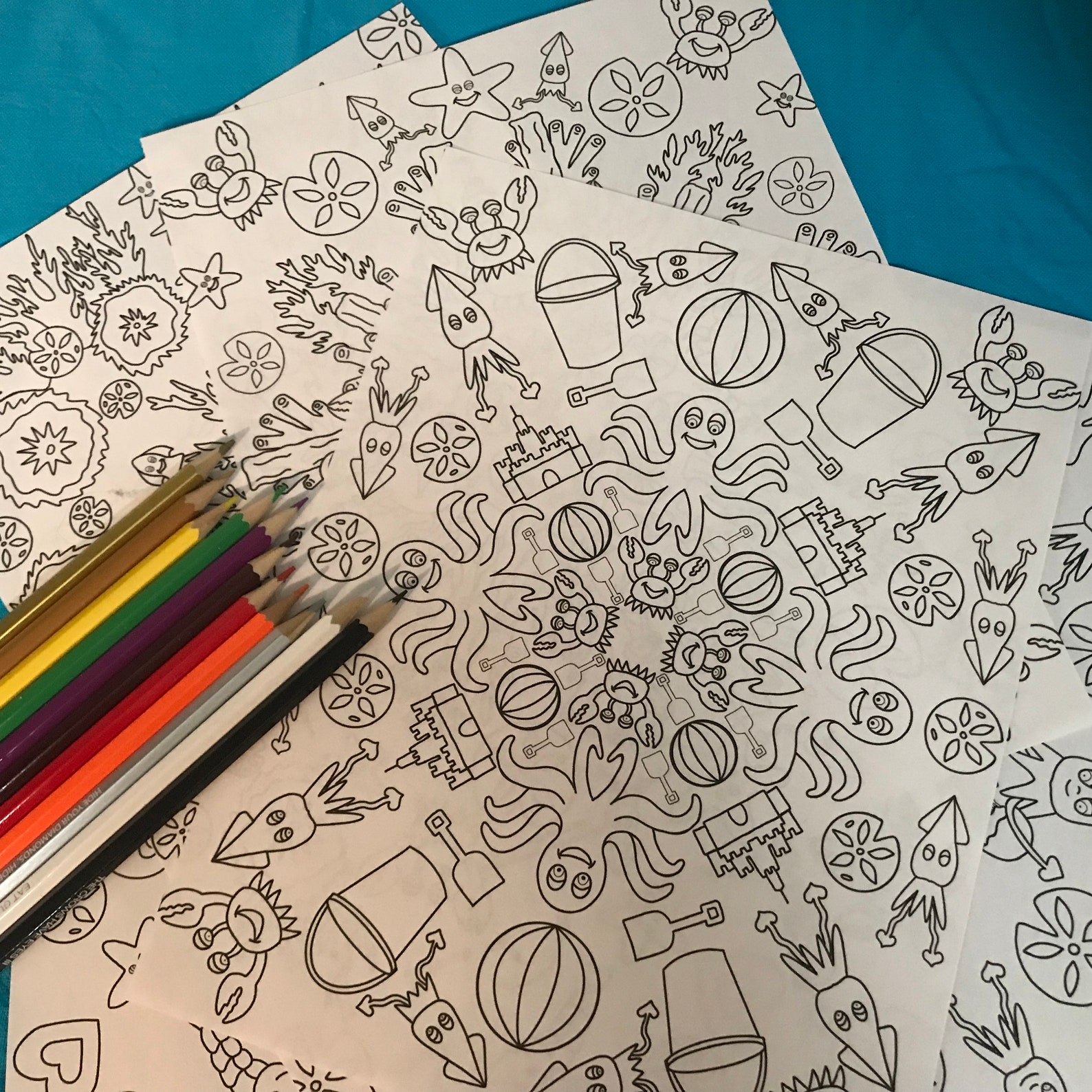 Sea Adventure Coloring Book Pages for Digital Download - Etsy