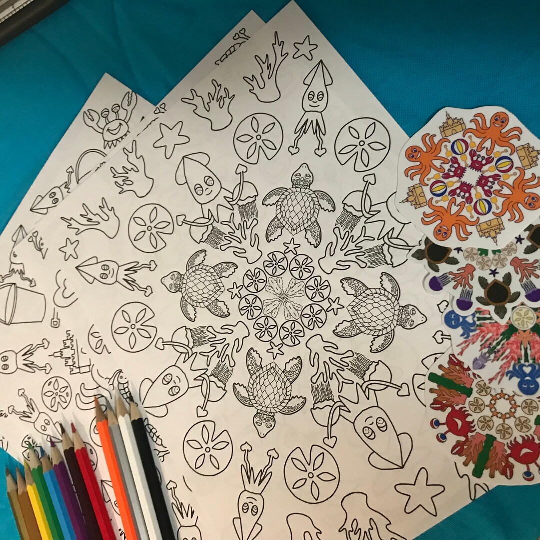 Sea Adventure Coloring Book Pages for Digital Download - Etsy