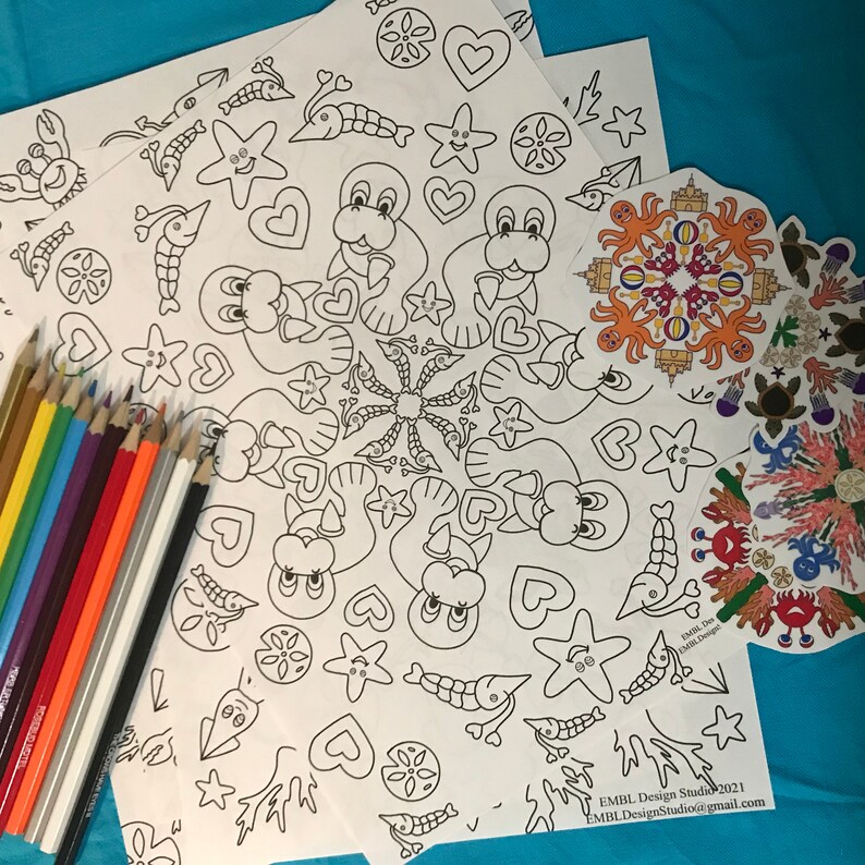 Sea Adventure Coloring Book Pages for Digital Download - Etsy