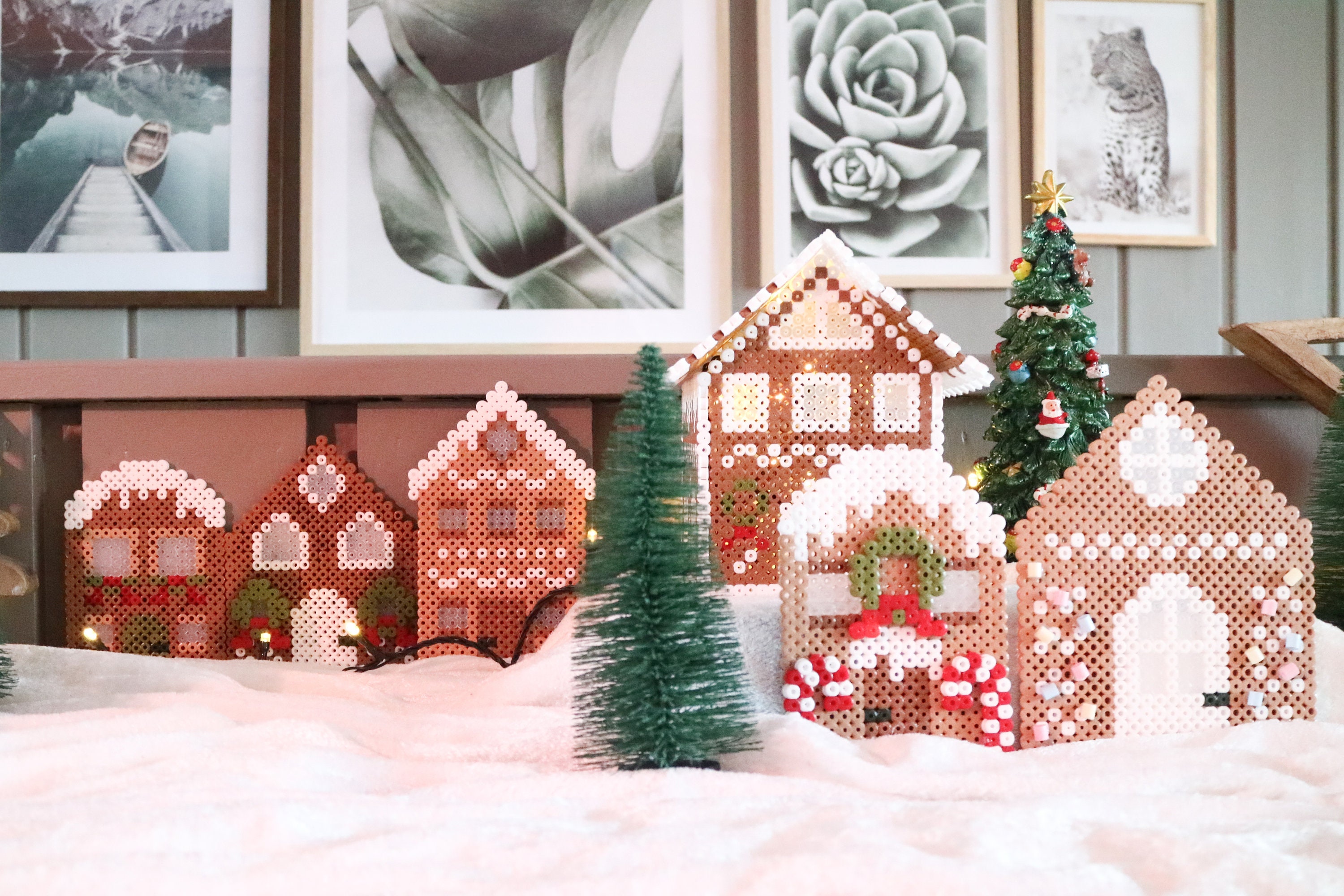 Christmas Houses Row Perler Beads Pattern PDF - Etsy