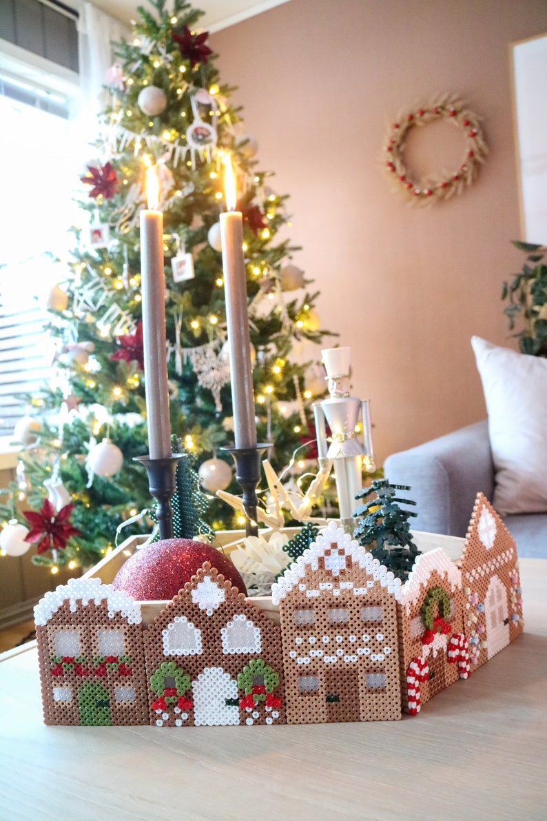 Christmas Houses Row Perler Beads Pattern PDF - Etsy