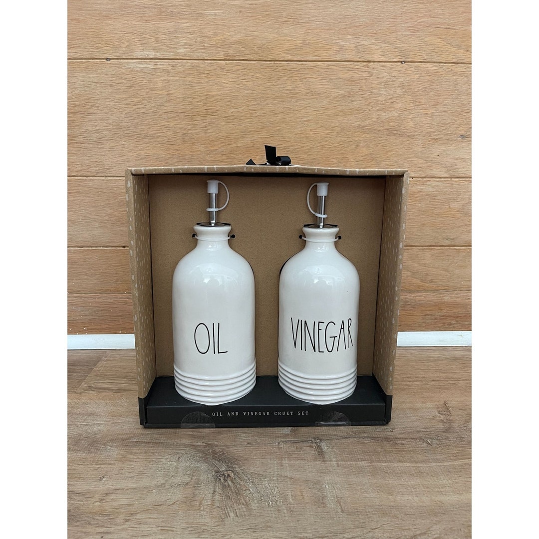 VHTF NWT Rae Dunn Oil & Vinegar Cruet Set Brand - Etsy