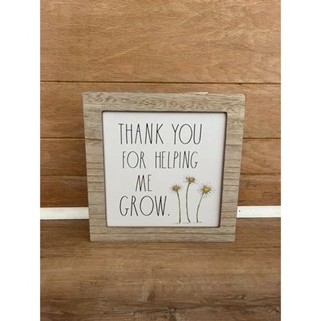 VHTF NWT Rae Dunn Thank You for Helping Me Grow Picture Wooden Frame - Etsy