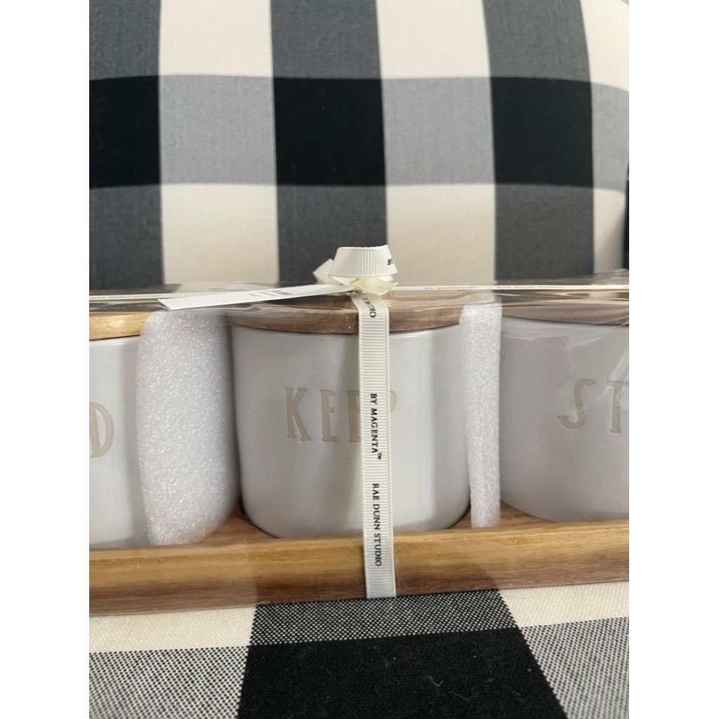 VHTF NWT Rae Dunn Studio Hold Keep Store Canister Set - Etsy