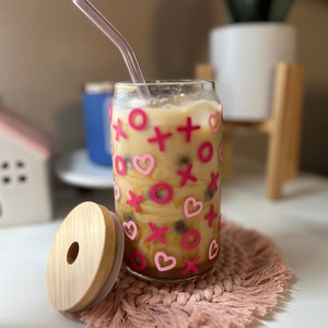 XOXO Beer Can Glass Valentines Day Coffee Glass Gift for Her Valentines ...