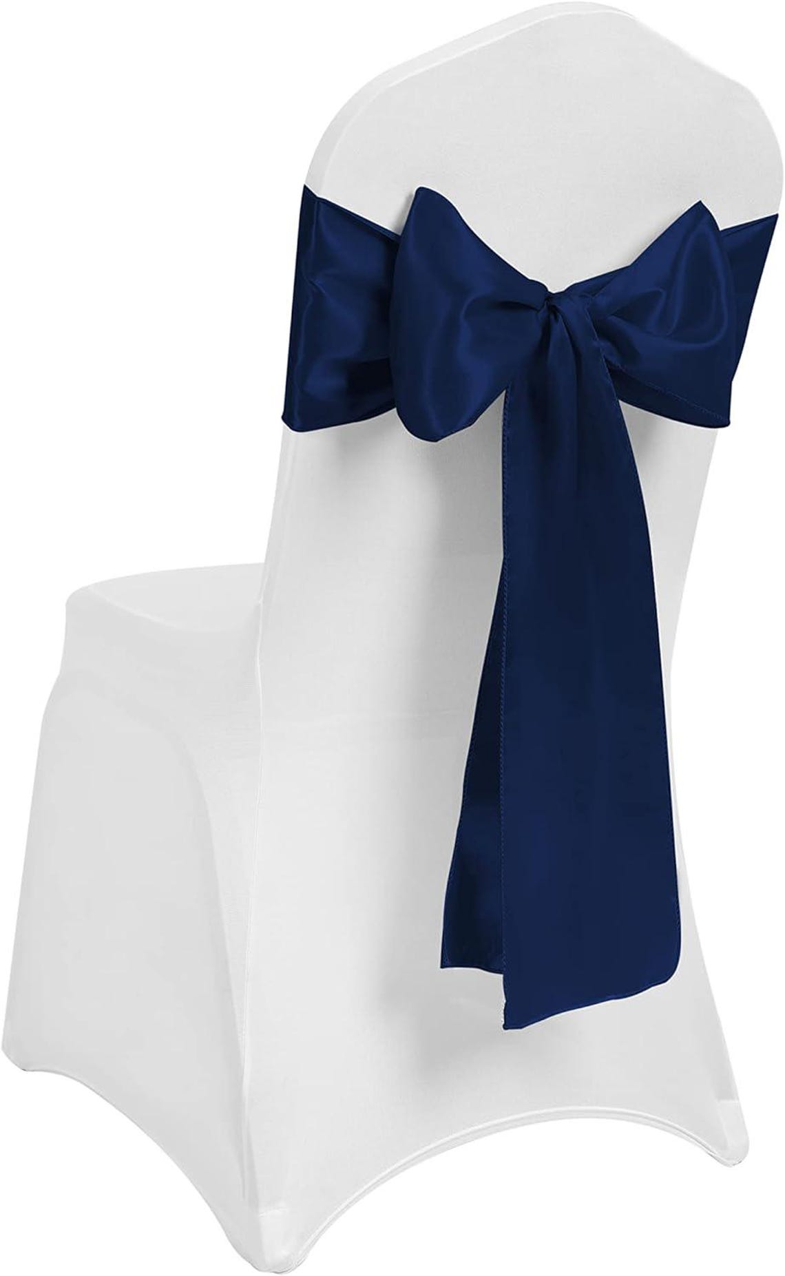 Satin Chair Sash WIDER FULLER BOWS Chair Sashes Bow Back Tie Ribbon ...