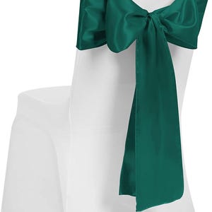 Satin Chair Sash WIDER FULLER BOWS Chair Sashes Bow Back Tie Ribbon ...