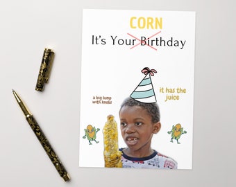 Birthday Corn Card - Etsy
