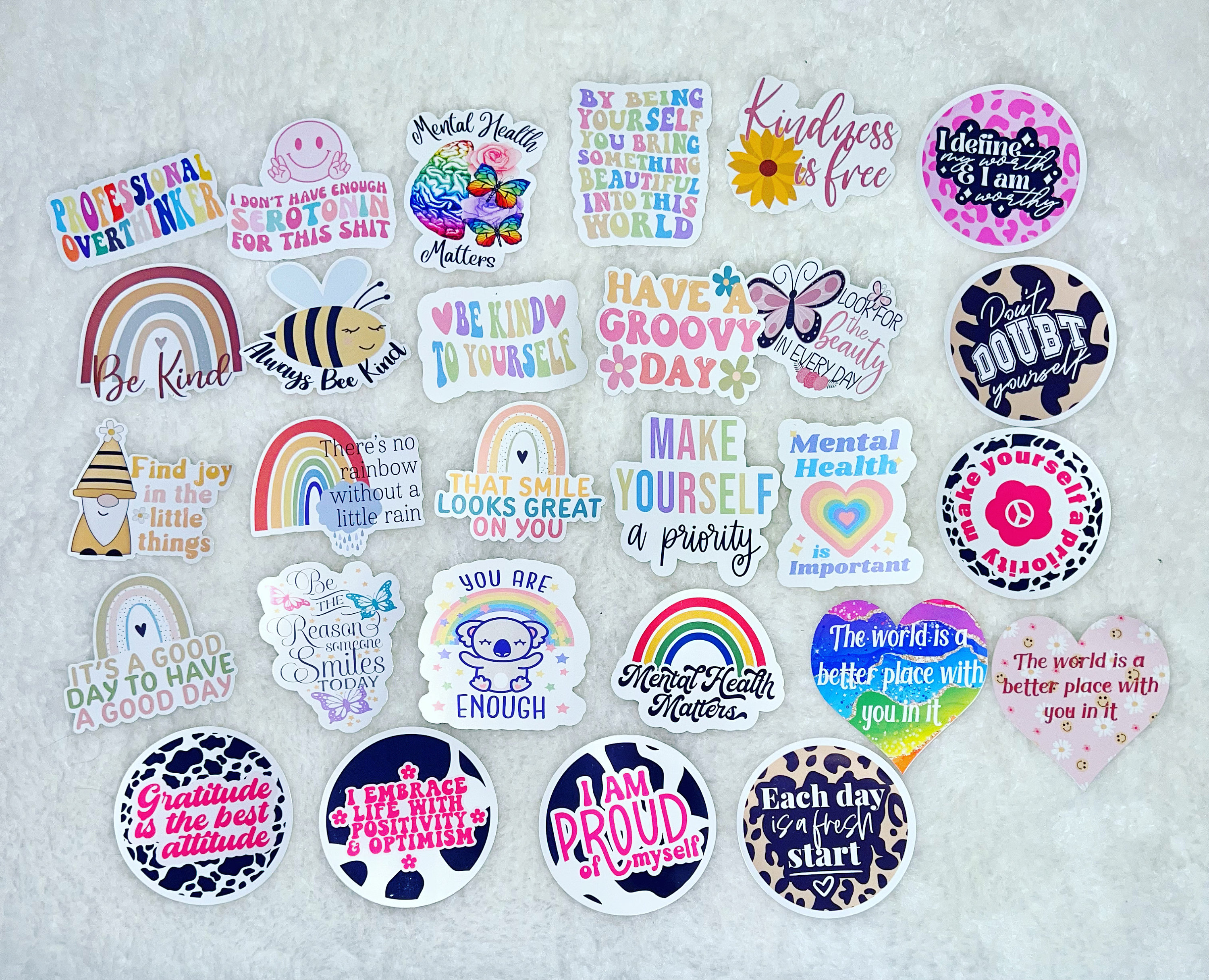 Mental Health Stickers Positive Affirmations - Etsy
