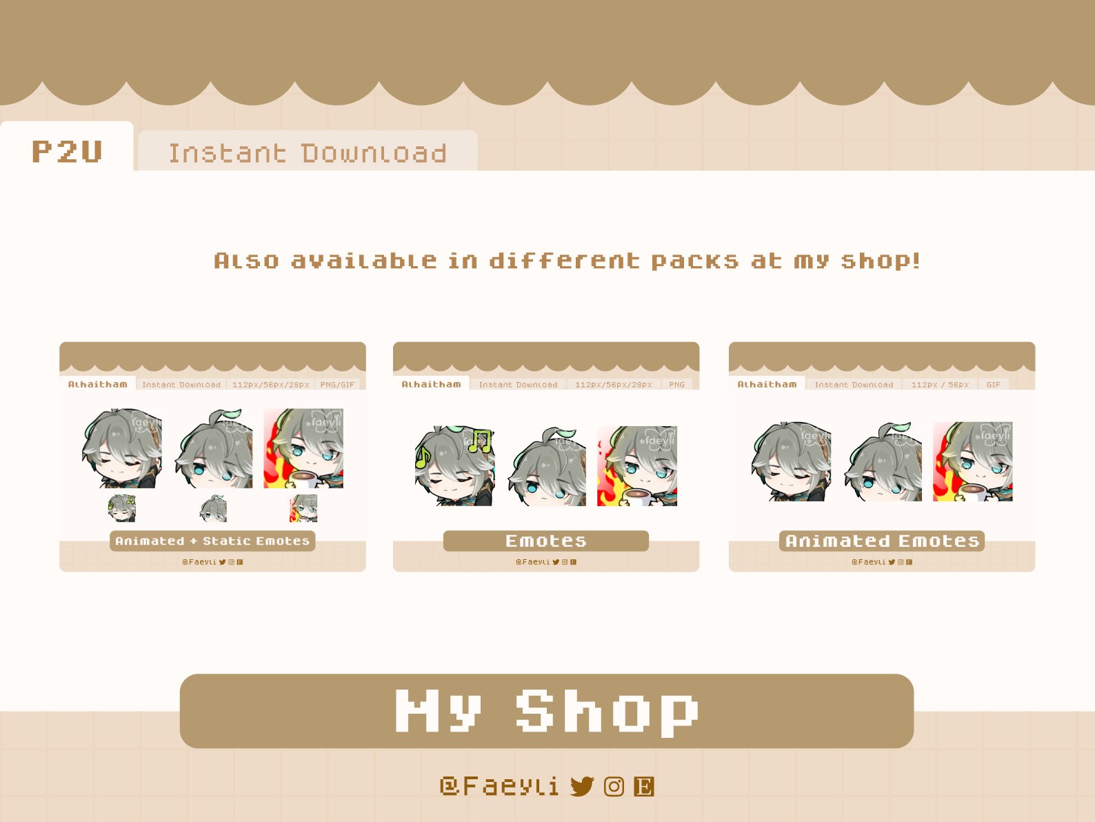 Alhaitham Genshin Impact Emotes PNG twitch/discord/youtube P2U Jam ...