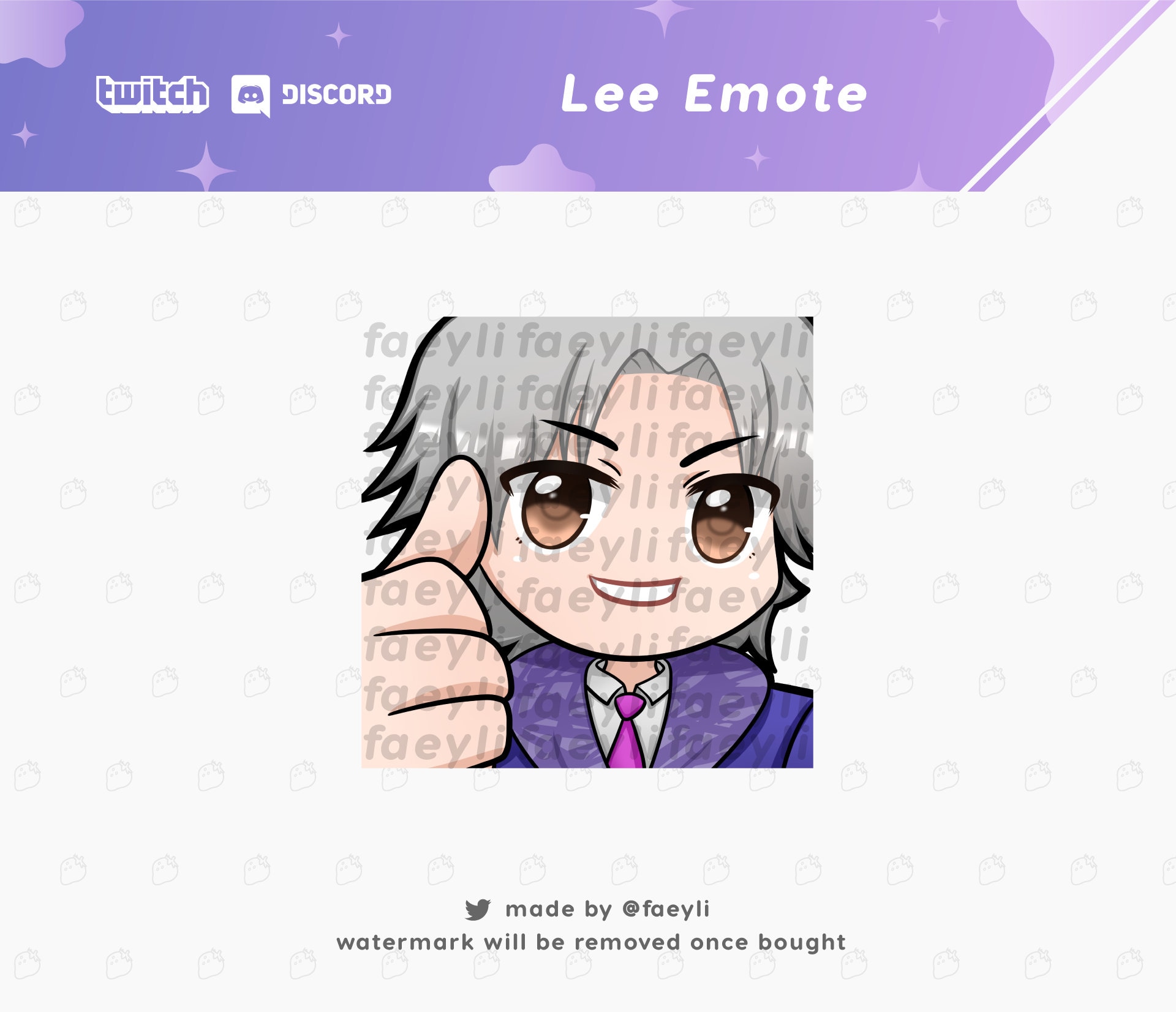 Lee Chaolan Tekken Emote (twitch/discord) | Excellent | Thumbs Up - Etsy