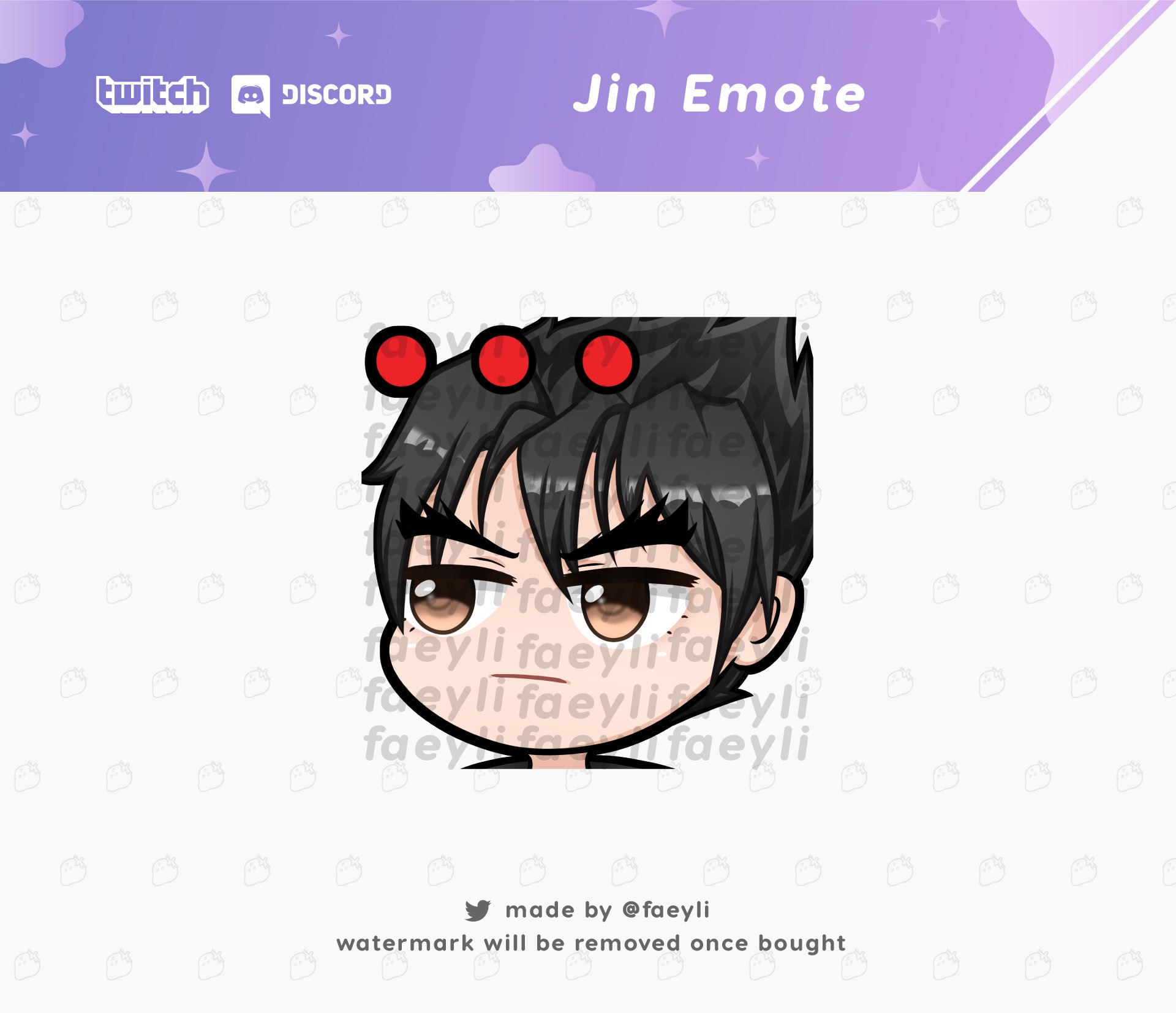 Jin Kazama Tekken Emote Twitch/Discord Muet - Etsy France