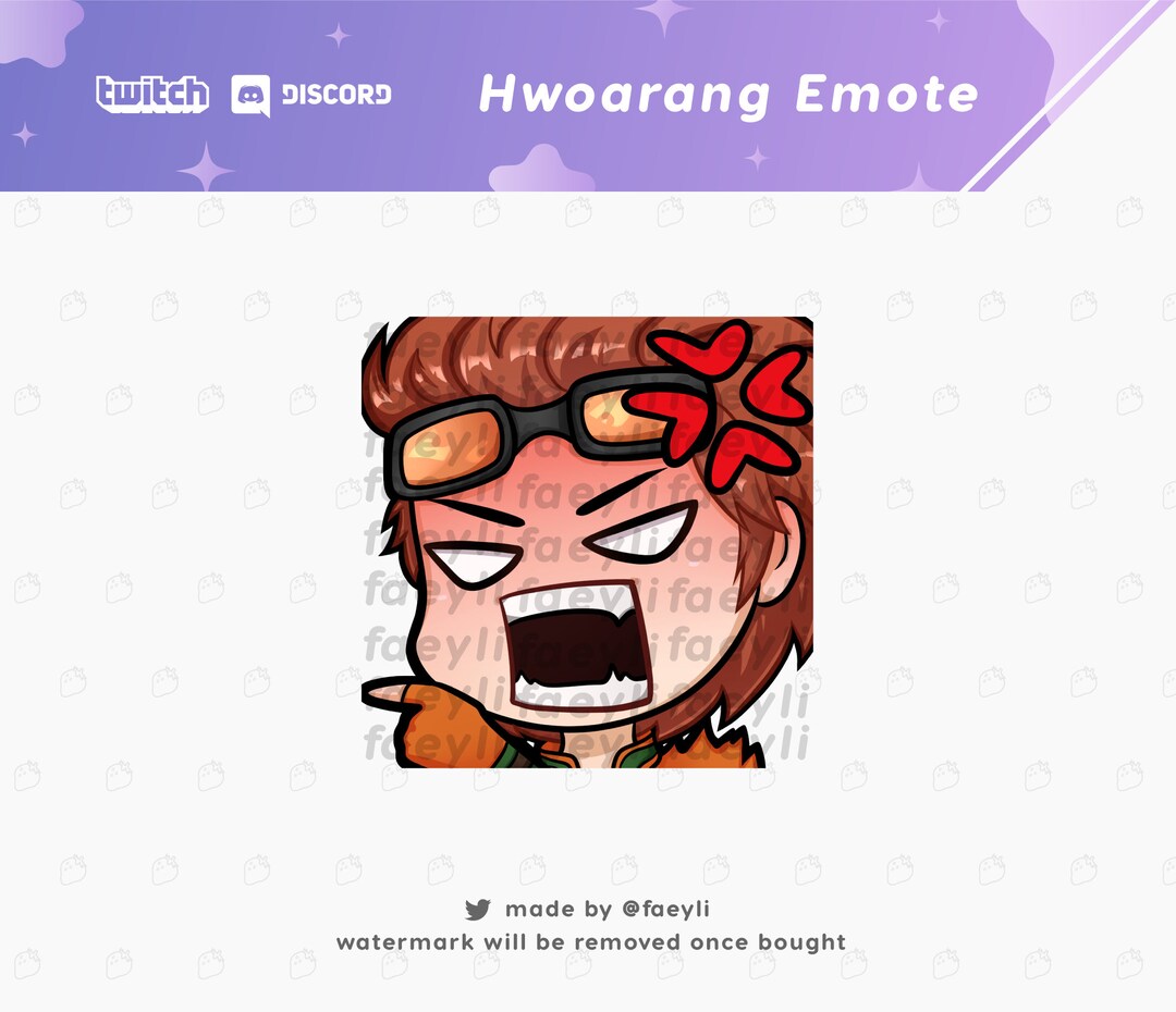 Hwoarang Tekken Emote Twitch Discord Mad Angry Etsy