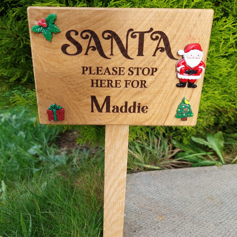 Metal Outdoor Santa Sign - Etsy UK