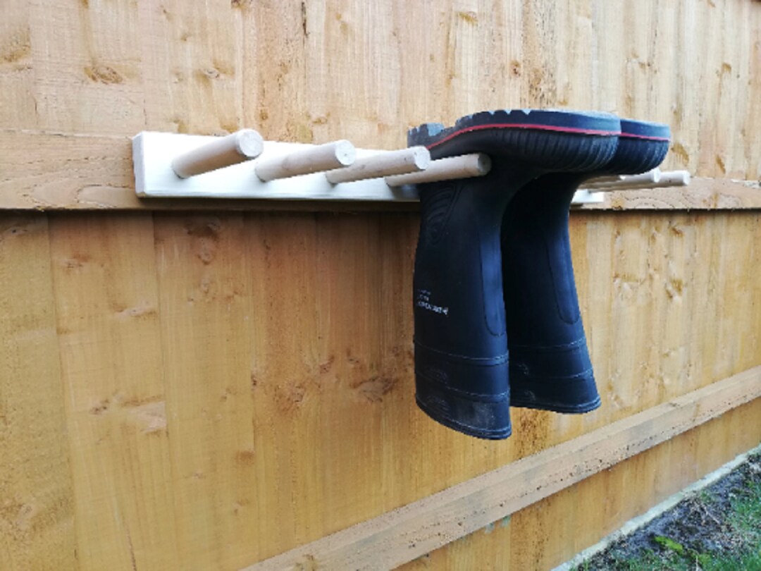 Welly Wellingtons Wellies Rack/ Boot Holder Wall Mounted Sizes ...