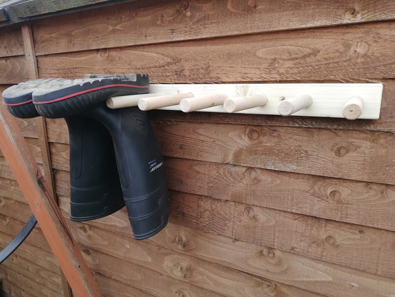 Welly Wellingtons Wellies Rack/ Boot Holder Wall Mounted Sizes ...