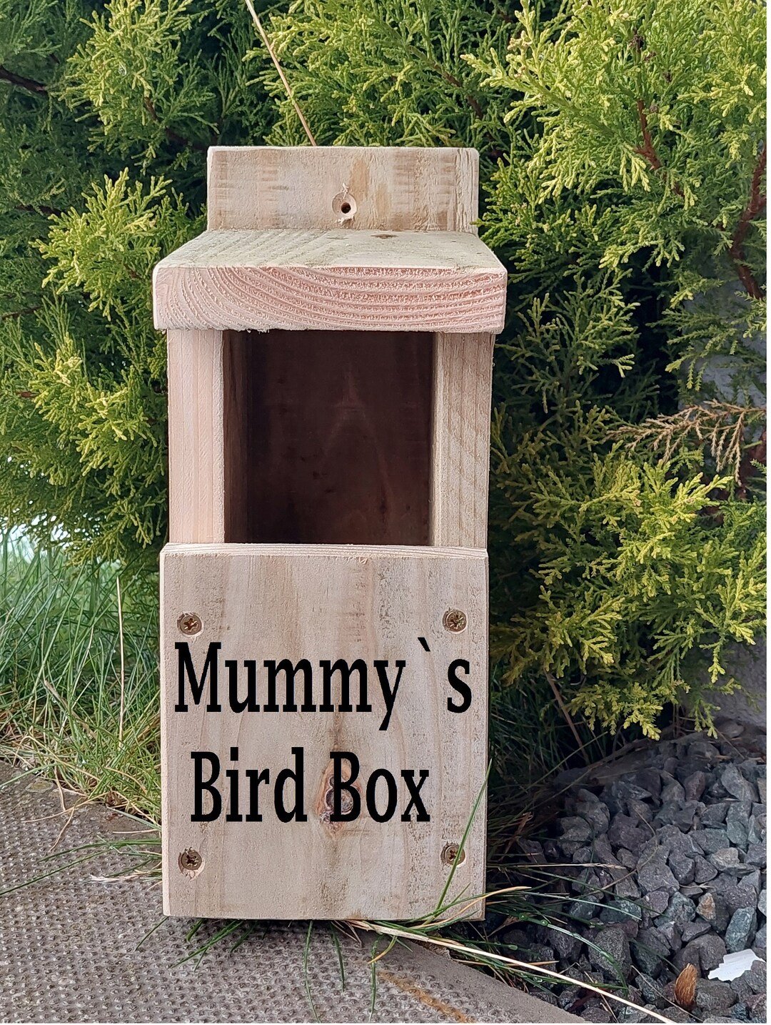 Personalised Wooden Bird Box Robin House Bird House Bird Shelter Bird ...