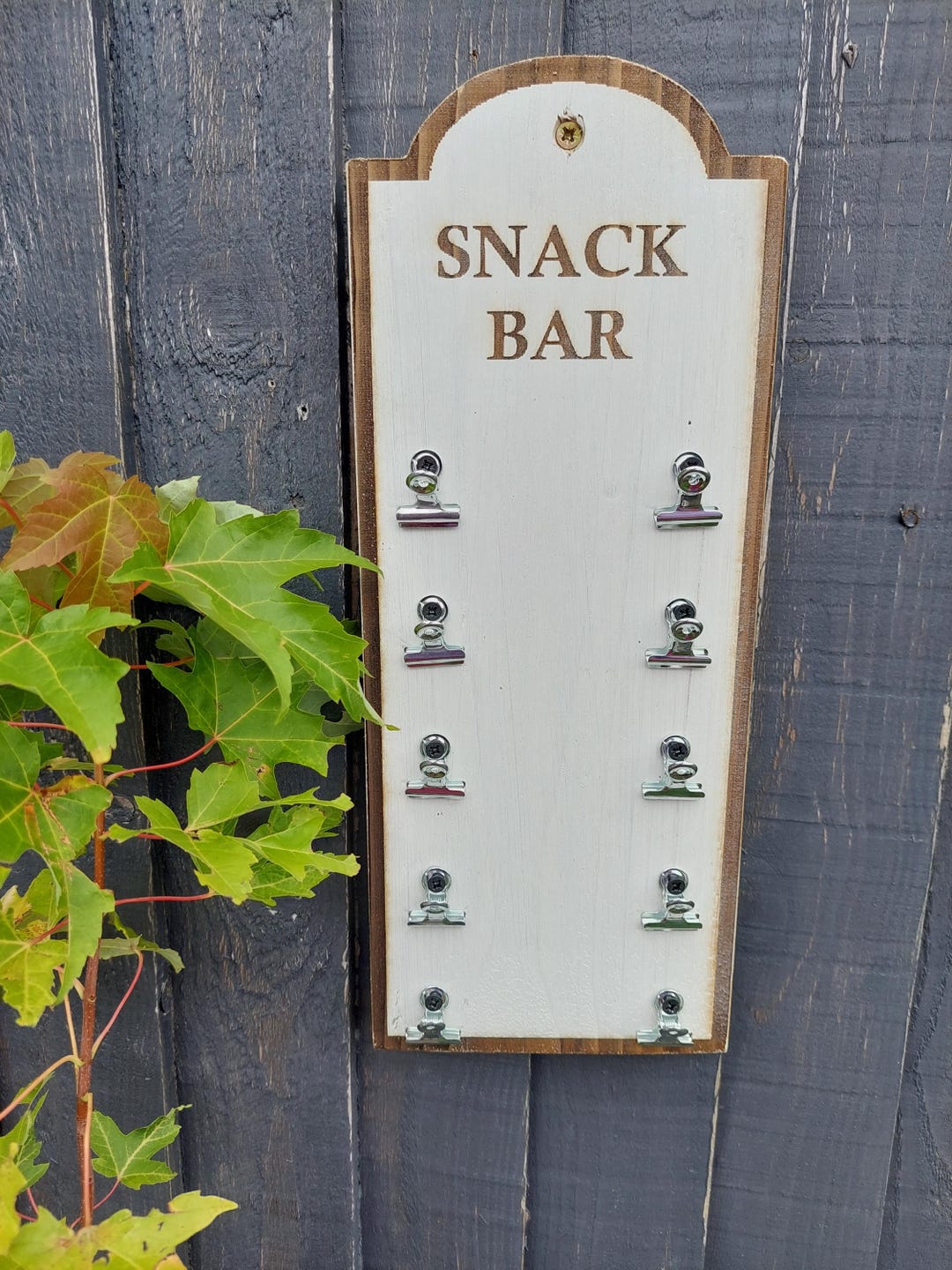 Bar Snacks Holder, Dispenser Clip Board Wall Mounted Ideal for Home Bar ...