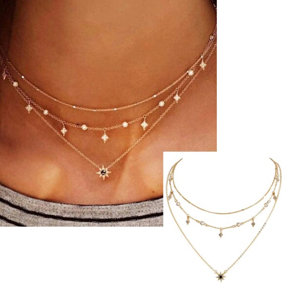 Multi Layer Necklace - Etsy