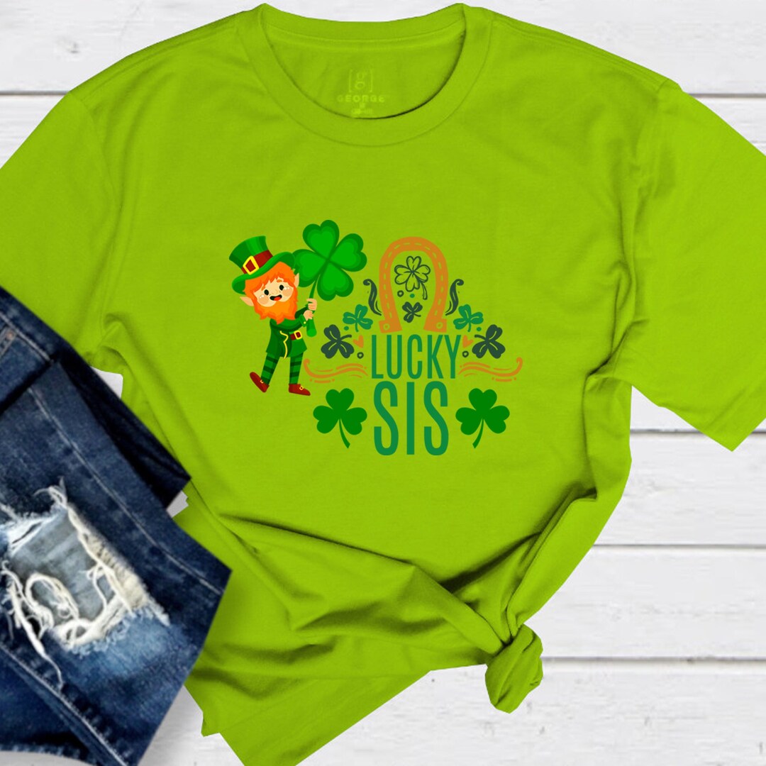 Kids St Patricks Day Shirts, Lucky Sis St Patty's Day Tshirt - Etsy UK