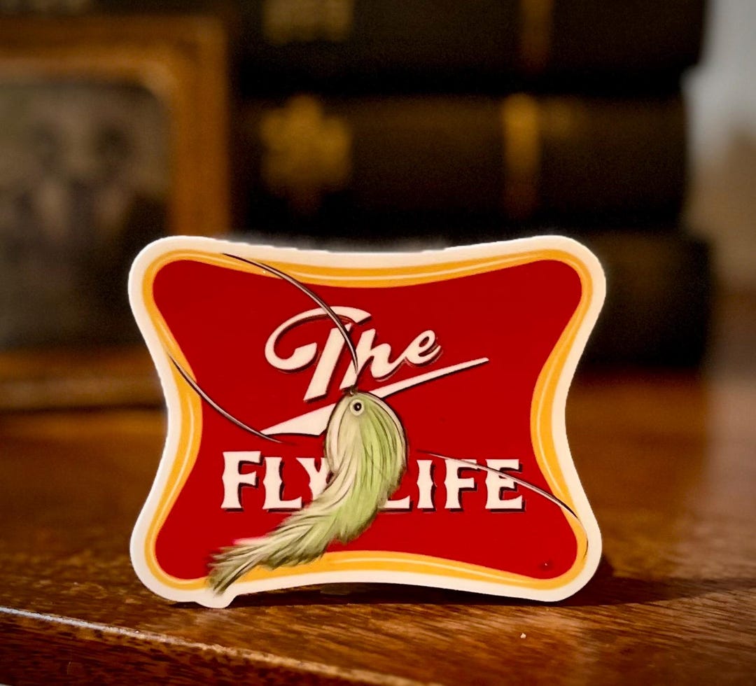 The Fly Life Sticker Gold Border - Etsy