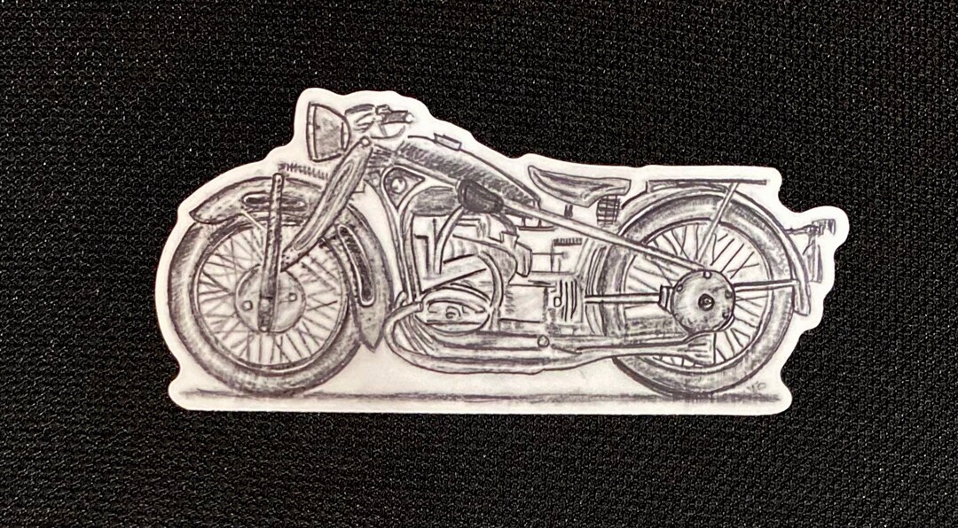 Vintage Motorcycle Sticker - Etsy
